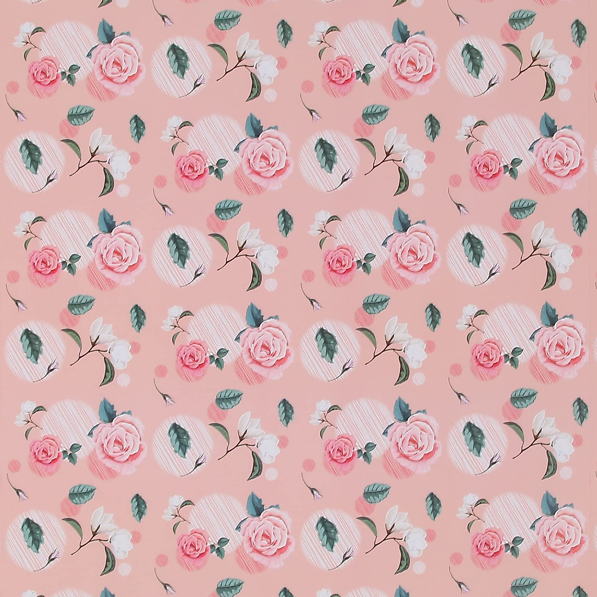 Aimyoo Pink Floral Wrapping Paper Jumbo Roll 17 in x 60 ft, Vintage Flower Gift Wrap for Wedding Bridal Shower Birthday