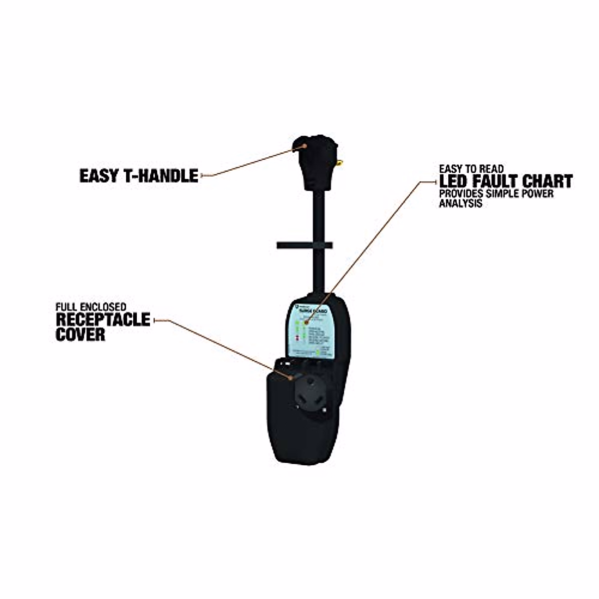 Southwire Company LLC 44380 Surge Guard 30A Portable , black