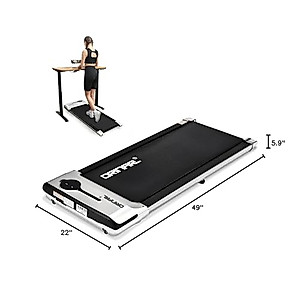 Orinar Under Desk Treadmill, Walking Pad with Remote Control, 2.5 HP Portable Walking Jogging Running Machine for Home Office, LED Display