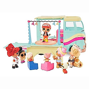 L.O.L. Surprise! 5-N-1 Grill & Groove Camper Fully-Furnished Playset with Multiple Surprises – Great Gift for Kids Ages 4+, Multicolor, 580645