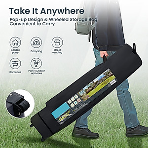 PHI VILLA Instant Shelter Canopy,Angled Leg 12' x 12' UV Block Sun Shade Canopy Gazebo for Patio Outdoor, Lightweight, Blue