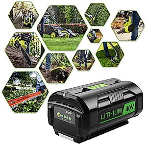 energup 40V 6500mAh Battery for Ryobi 40Volt Battery Ryobi 40V Power Tools OP4015 OP4026 OP40201 OP40261 OP4030 OP4040 OP40401 OP4050 OP4060A RY40200 RY40403 RY40204 for Ryobi 40V Lithium Battery
