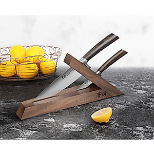 Cangshan TA Series 1021356 Swedish 14C28N Steel Forged 3-Piece TAI Knife Block Set, Walnut