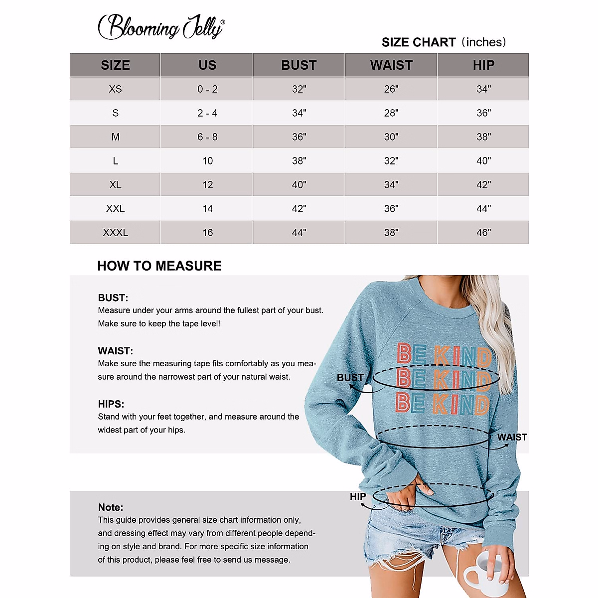 Blooming Jelly Womens Be Kind Sweatshirt Crewneck Loose Fit Cute Long Sleeve Tops Ladies Fall Clothes Winter Teacher Outfits (Medium, Grey)