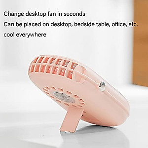 Mini Portable Fan Mini Hanging Neck Fan Quiet Personal Fan Handheld Fan for Home Office or Travel(Pink)