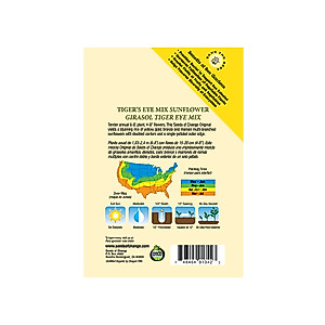 Seeds of Change 1342 Tiger's Eye Sunflower, 1.1 grams, 25 seeds per pack, Multi