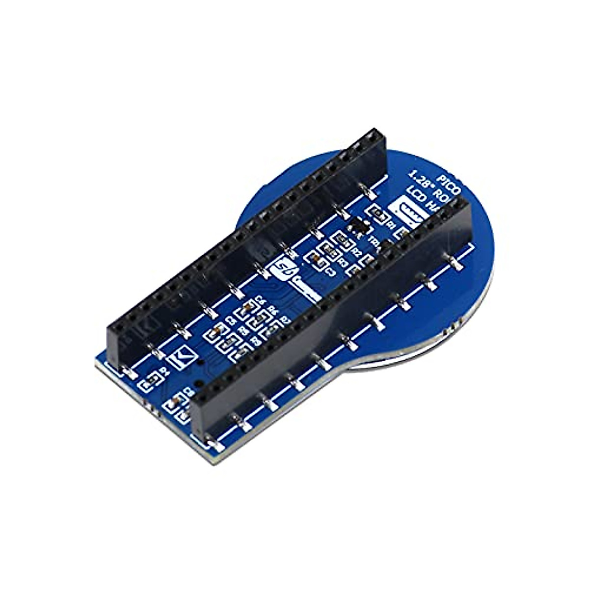 Raspberry Pi Pico 1.28” Round LCD HAT, 1.28inch LCD Display Module for Raspberry Pi Pico 65K RGB Colors 240×240 Pixels with SPI Interface