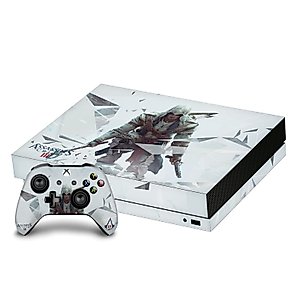 Head Case Designs Officially Licensed Assassin's Creed Connor III Graphics Vinyl Sticker Gaming Skin Decal Cover Compatible With Xbox One X Console and Controller Bundle