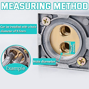 YooGyy 24" Length Bathroom Kitchen Faucet Connector Water Supply Line, Durable Braided Steel Hot and Cold Water Lines Faucet Hose 3/8" female compression thread x M10 male connector