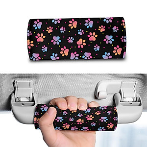 BIGCARJOB Cute Paw Luggage Handle Covers Set for Suitcase,Set of 2 Pcs Lovely Footprint Door Handle Protection Sleeve Cover Luggage Makers Covers Wraps Travel Accessories for Women Girls Gifts