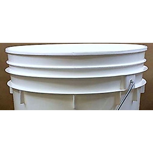 6 Gallon Premium Grade White Plastic Bucket 3 Pack