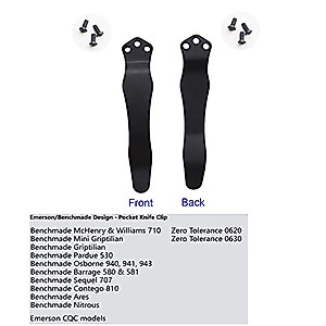 NC HAISDA 2pcs Pocket Knife Clip Portable DIY Deep Carry Practical Waist Accessories Solid Back Durable Tool (B)