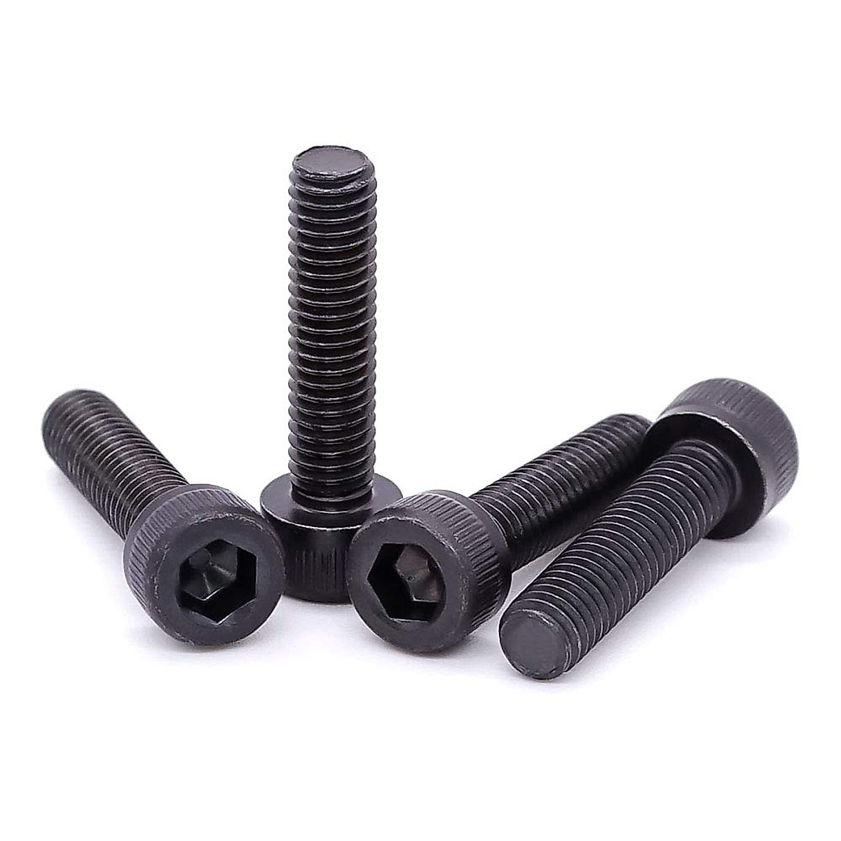 M3-0.5 x 12mm Socket Head Cap Screws, 12.9 Grade Alloy Steel, Black Oxide Finish, Full Thread, Coarse Thread, Allen Hex Drive, 100 pcs