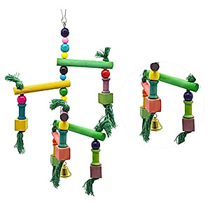 Bird Play Stand Wooden Swing Bird Toys Bird Toys Wooden Bird of 2 Bird Swings Wooden Bird Swing Swing Parrot Cage Wooden Toys Wooden Toys Wooden Playset Parrot Swing