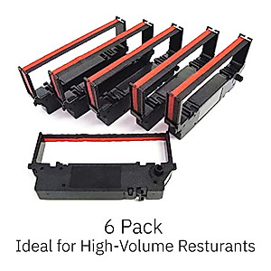 Discount Credit Card Supply Star SP700 Black/Red Printer Ink Ribbon Cartridge for Clover POS Devices (6 Pack)