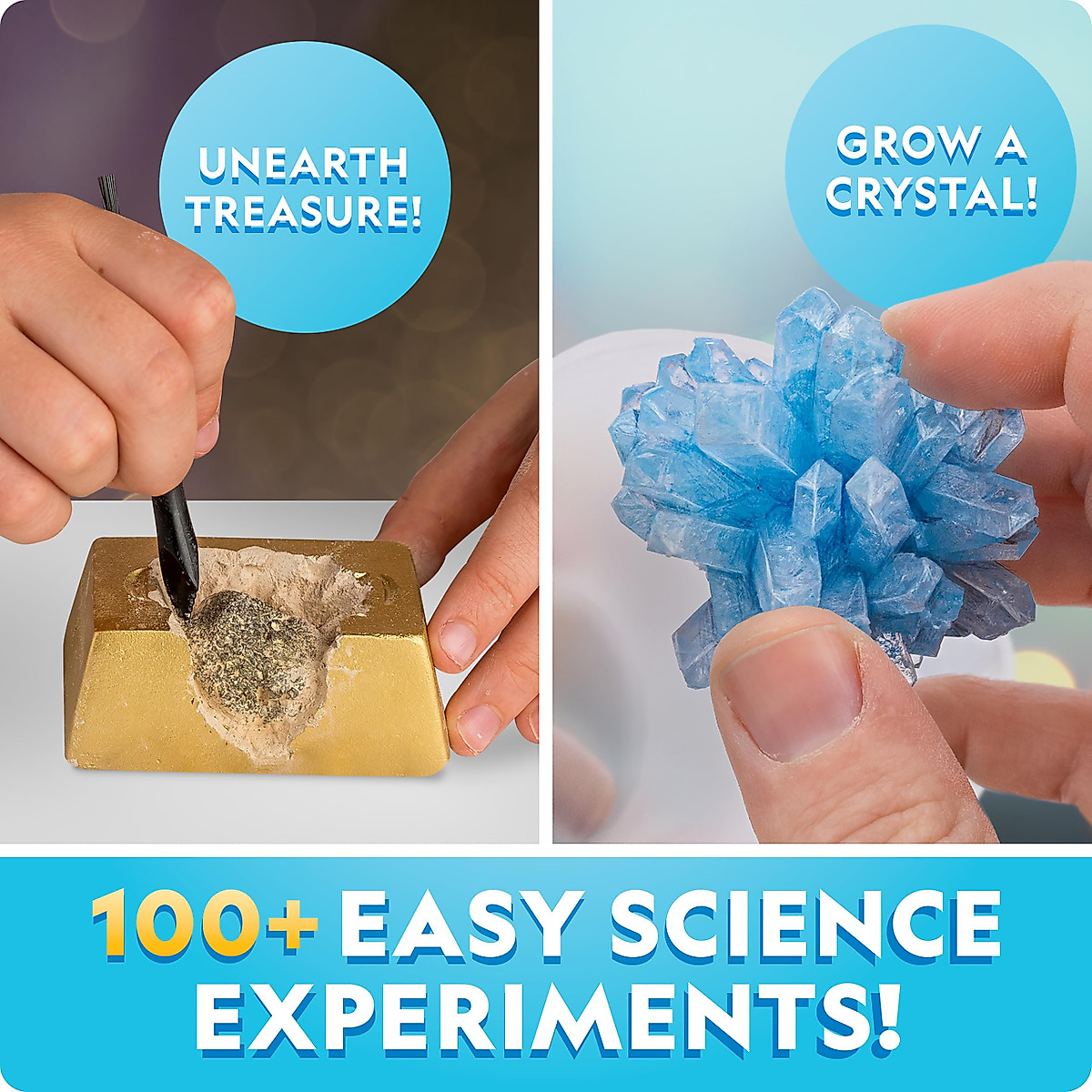 NATIONAL GEOGRAPHIC Earth Science Kit – 100+ Science Experiments & Activities for Kids, Crystal Growing, Volcano Science Kit, Rock Collection, STEM Project Toy for Boys & Girls (Amazon Exclusive)