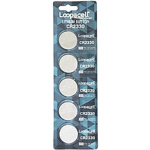 Loopacell 2330 CR2330 3V Lithium Battery x 5 Batteries