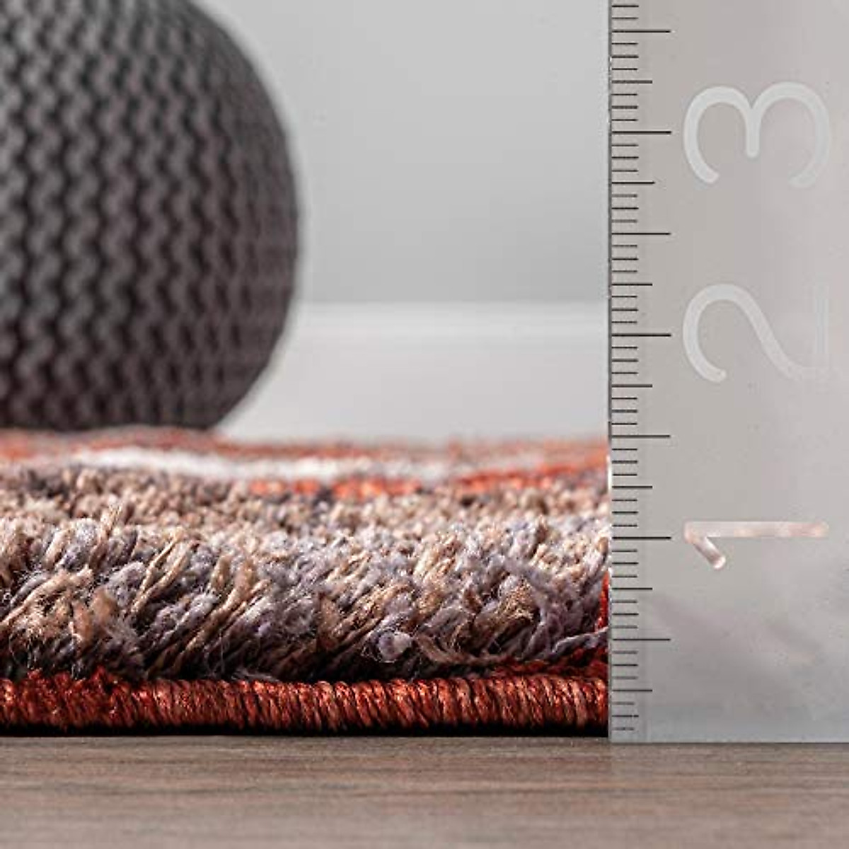 nuLOOM Alexia Abstract Diamond Shaggy Tassel Area Rug, 5' 3" x 7' 6", Multi