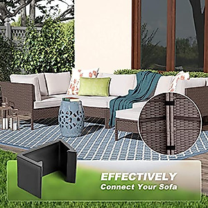 8 PCS Outdoor Furniture Clips, Sofa Wicker Sectional Patio Furniture Clips, Wicker Chair Fastener, Wicker Furniture Clamps Connectors, Connect Sectional Module Outdoor Couch Patio Furniture