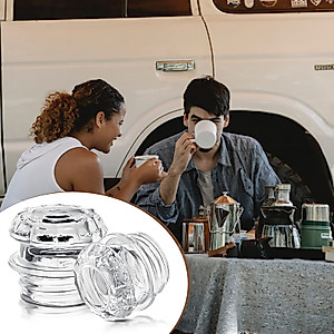 2 Pieces Coffee Percolator Glass Top Replacement Glass Coffee Filter Knob Top Glass Coffee Percolator Transparent Coffee Percolator Top