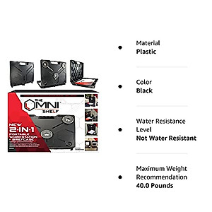 The OmniShelf Portable Workstation, Magnetic Toolbox, Laptop Stand w/ 40 lb Capacity, Hands Free Workstation, Attach to HVAC, Trucks, Walls, Poles etc. (Model # OSO1 - Magnets)