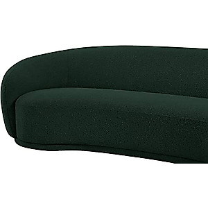Meridian Furniture 693Green-S Hyde Collection Modern | Contemporary Boucle Fabric Upholstered Sofa, Green, 89.5" W x 38" D x 27.5" H