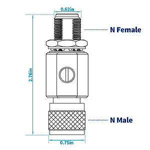 Bingfu N Type Lightning Arrestor 0-6GHz N Male to N Female Low Loss Coaxial Surge Protector