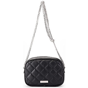 MAXWISE Quilted Crossbody Bags Crossbody Purse Small Crossbody Shoulder Bag with Chain Strap Side Purse for Women