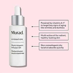 Murad Multi-Vitamin Infusion Facial Oil - Hydration Absorbs Quickly and Moisturizes with Vitamins A-F - Anti-Aging Skin Treatment Backed by Science