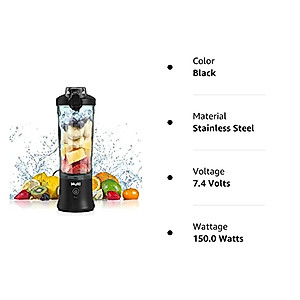 Mulli Portable Blender,Personal Blender for Shakes and Smoothies,Rechargeable Mini Mixer, 20 Oz with Travel Lid for Home/Kitchen/Gym