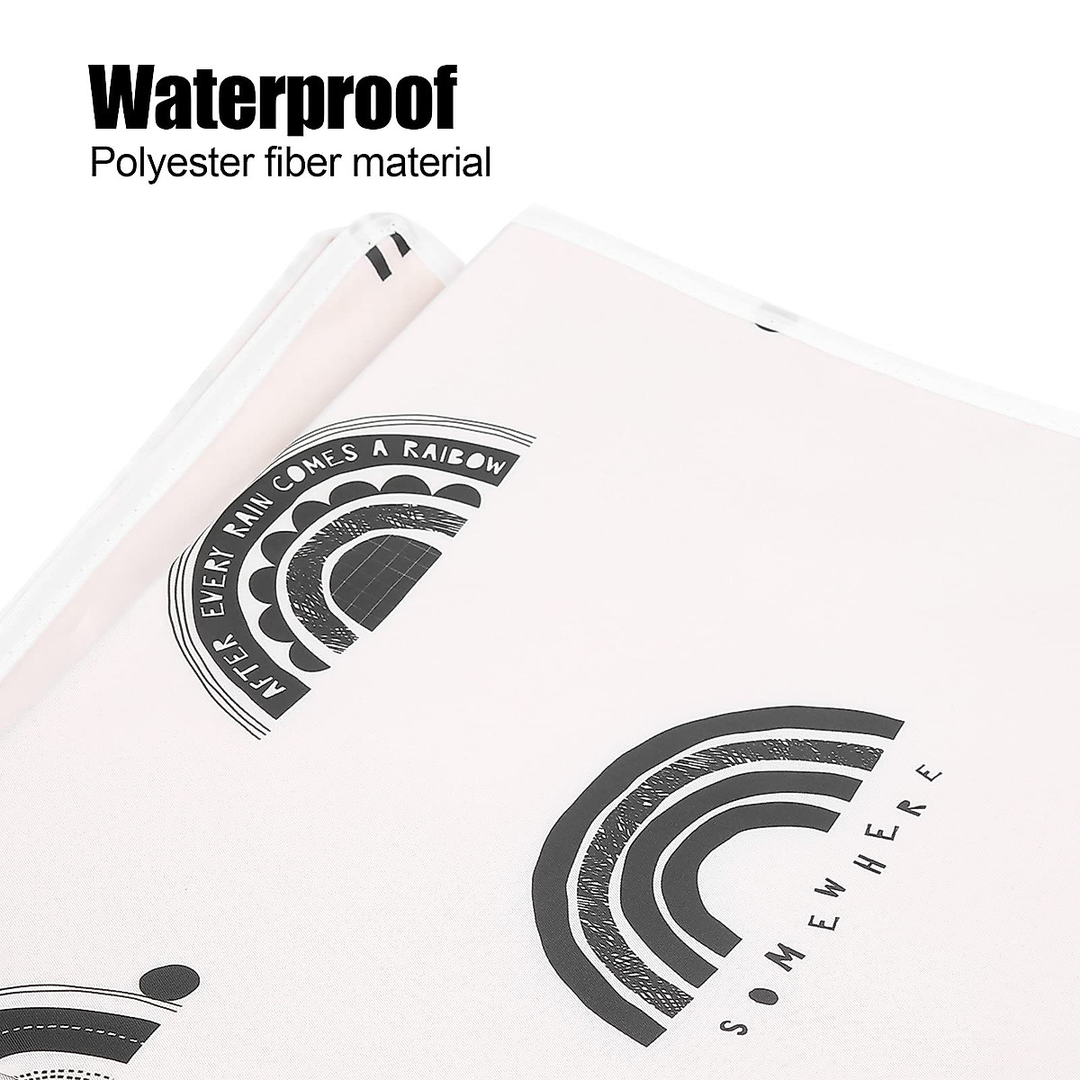 Luroze Splat Mat, Anti-Slip Waterproof Cartoon Pattern Portable Foldable Baby Highchair Floor Mat with Silicone Spots, Temperature Resistance Toddler Splash Place Art Craft for High Chair Play Picnic