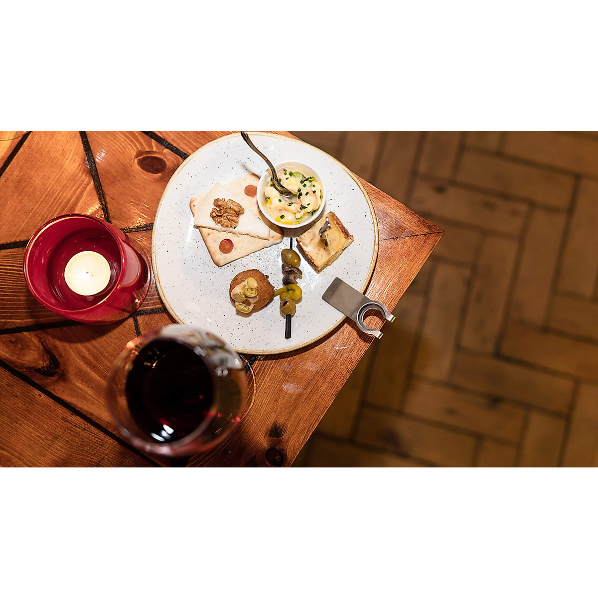 Wine or Champagne Glass Holder and Stainless Steel Plate Clip Designed as an Elegant & Sturdy Wine Saver. Perfect Wine Accessories and Gifts for a Friendly Dinner or Party. (Pack of 3).