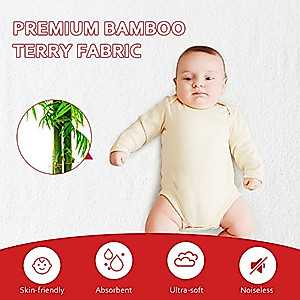 Bassinet Sheets & Waterproof Bamboo Bassinet Mattress Pad Protector 4 Pack Set, Universal Fit for Oval, Hourglass and Rectangular Mattress, Grey & Navy