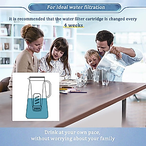 Joogto Water Pitcher Filter Replacement for LifeStraw Water Filter Pitchers and Dispensers.Can Effectively Remove Dirt, Sand, Cloudiness Microplastics, PFAS, 30+ Contaminants From Water