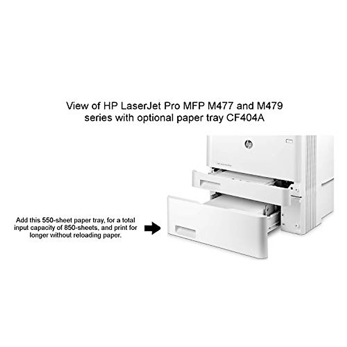 HP LaserJet 550-sheet Feeder Tray (CF404A) White