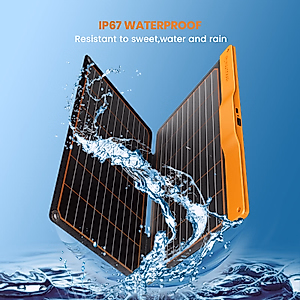 FlexSolar 20W Portable Solar Panel, High-Efficiency Monocrystalline PV Module Power Charger with Dual USB Ports for Phones, Tablets, Power Bank, Camera and Other Off-Grid Applications