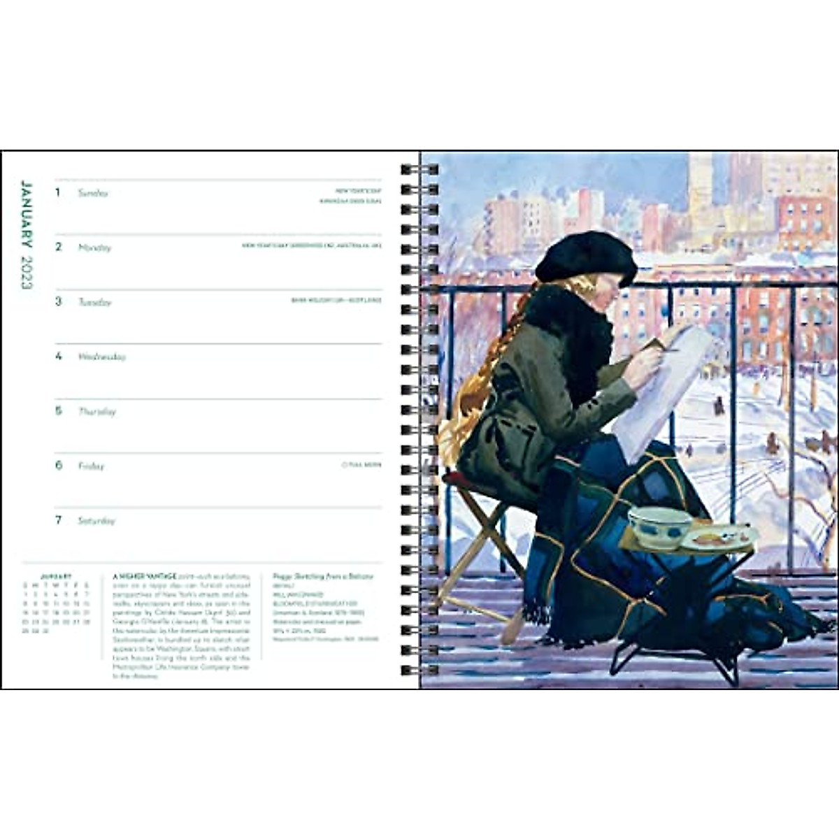 New York in Art 12-Month 2023 Engagement Calendar