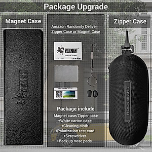 ROCKNIGHT HD Polarized Sunglasses for Men Fishing Blue Sunglasses Mirrored Casual Beach Sunglasses for big head