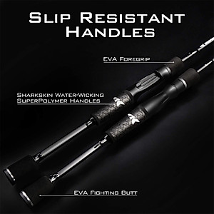 KastKing Crixus Fishing Rods, Casting Rod 6ft 6in-Medium Heavy - Fast-2pcs