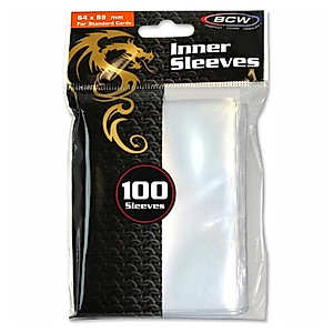 BCW Regular Inner Sleeves | Acid-Free Archival Quality Card Protectors | Perfect Fit for MTG, Pokemon, Sports, and Trading Cards | Clear Plastic Sleeves for Double Protection