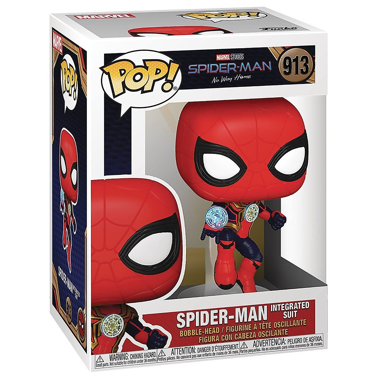 Spider-Man Marvel No Way Home in Integrated Suit Funko Pop! Vinyl Figure (Bundled with Compatible Pop Box Protector Case)