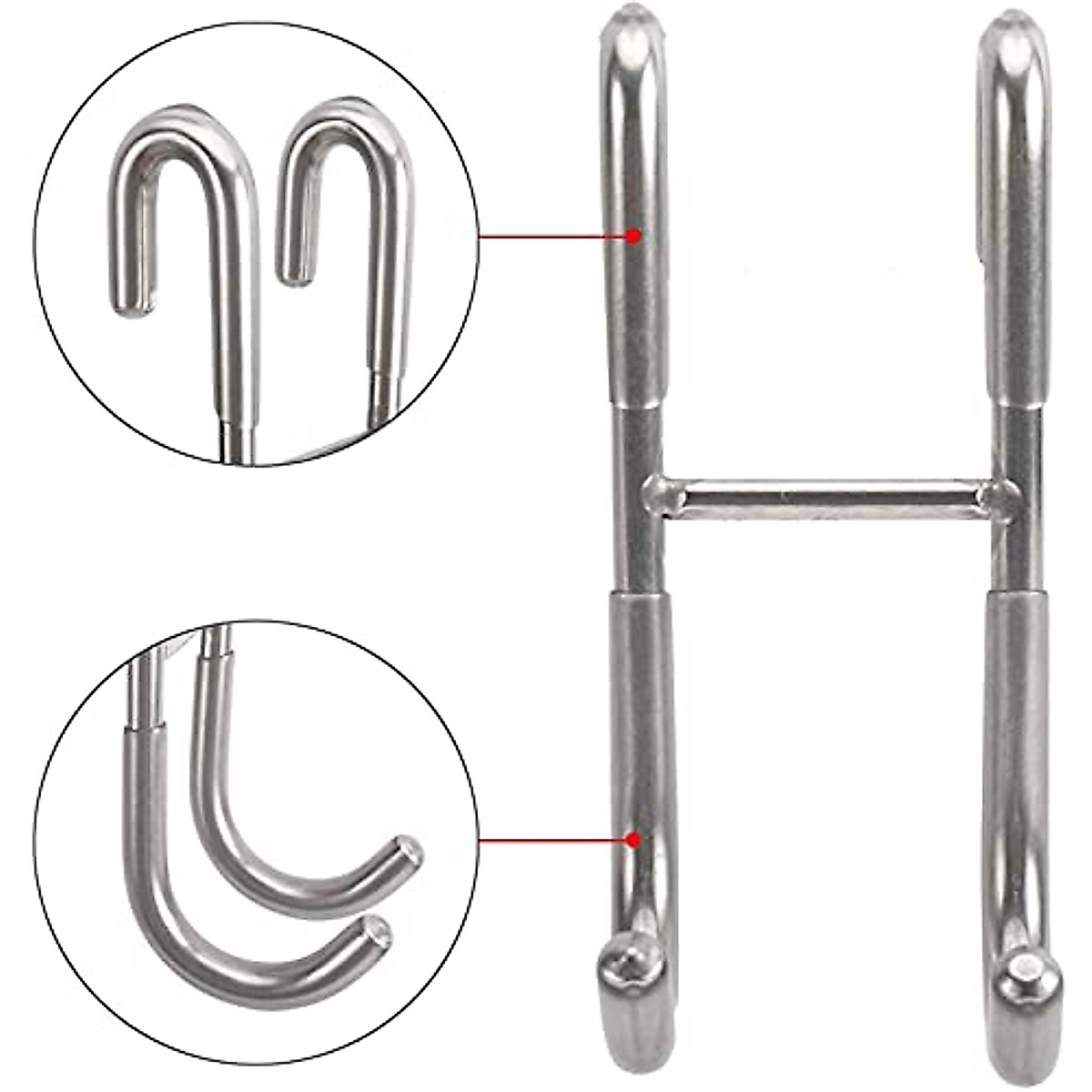 HYDDNice 3PCS Shower Door Hooks 304 Stainless Steel Over Door Hooks Bathroom Class Door Hooks Bath Towel Hooks