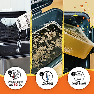 FryAway Deep Fry Waste Cooking Oil Solidifier Powder, 100% Plant-Based Cooking Oil Disposal, Solidifies Up to 8 Cups of Oil per use, (2ct per Package, 16 Cups/4 Liters)