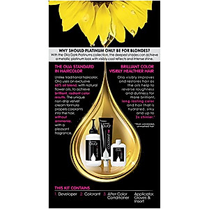 Garnier Olia Ammonia-Free Brilliant Color Oil-Rich Permanent Hair Color, 4.11 Dark Platinum Brown (Pack of 1) Brown Hair Dye (Packaging May Vary)