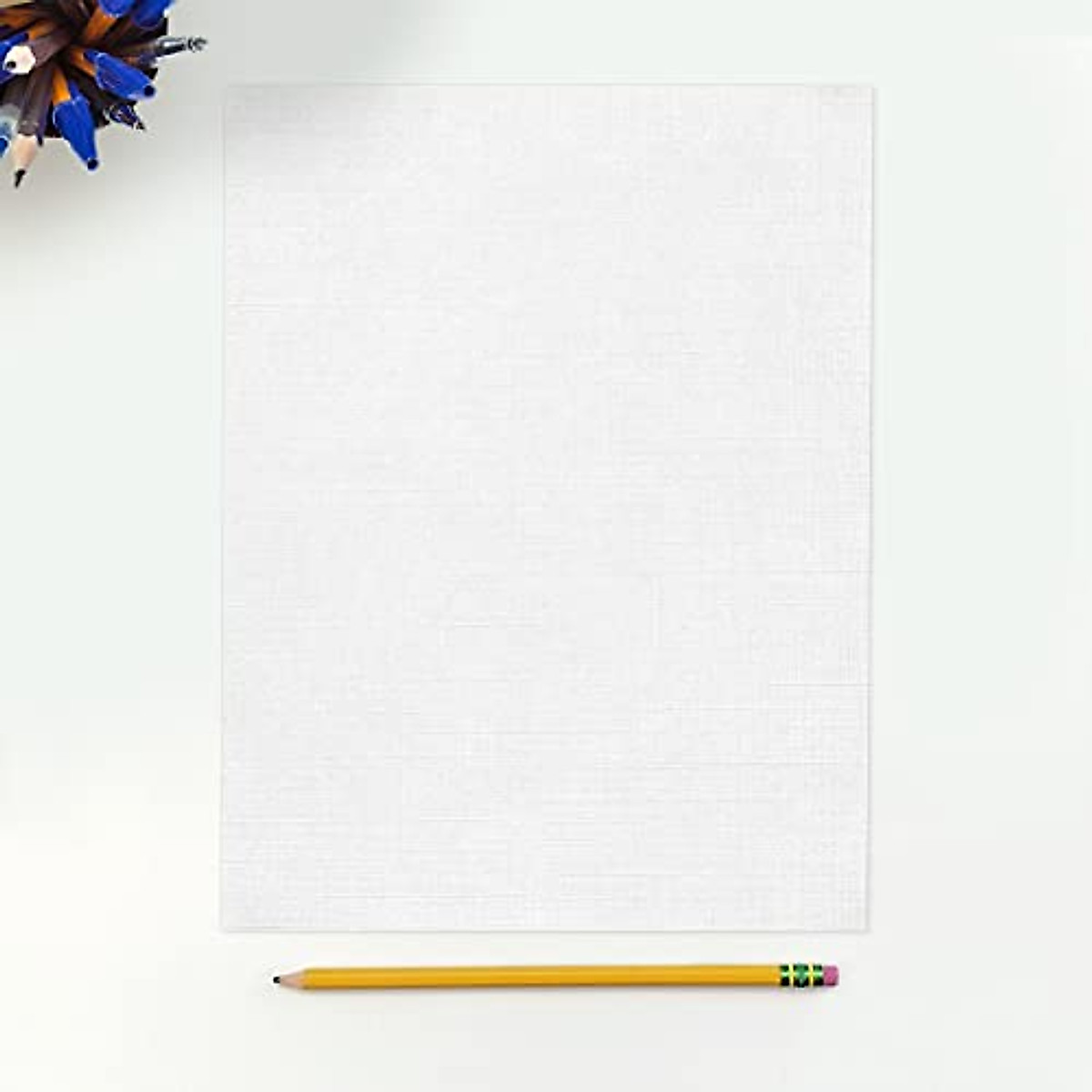 LUXPaper 8.5" x 11" Cardstock | Letter Size | White Linen | 100lb. Cover (183lb. Text) | 50 Qty