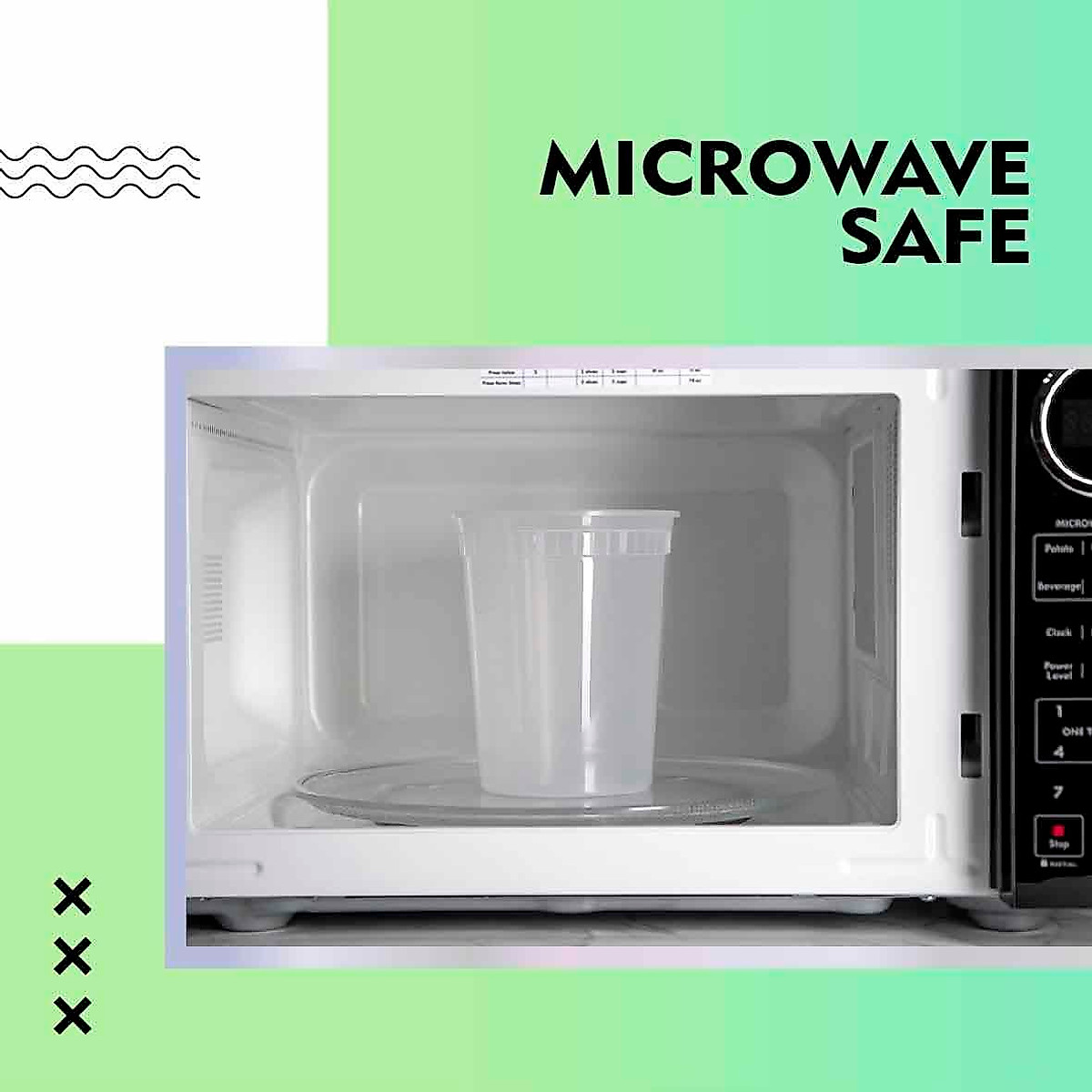 Plastic Deli Food Storage Containers with Airtight Lids(32oz - 24sets)