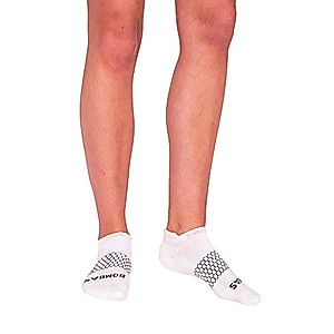Bombas Women's Original's White Ankle Socks, Size Small