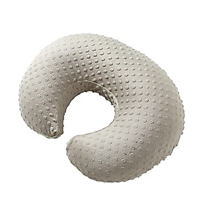 Baby Nursing Pillow and Body Positioner with Premium Minky Slipcover for Breastfeeding for Baby Boys and Girls, Feeding Pillow with Breathable Comfortable Pillowcase (Tidal Foam)