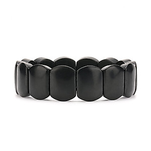 SZFMSWE shungite stones raw shungite bracelet (Inner diameter length 2.3Inches)