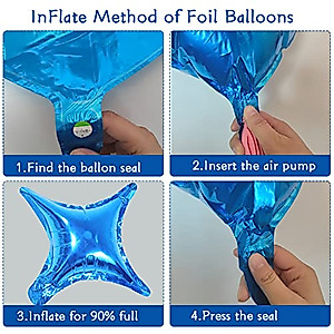 Birthday Decorations Men Happy Birthday Balloons for Women Blue and Gold Bday Party Suppliers with Rain Curtains Girls Boys suit for Age 13th 16th, 18th, 21st, 30th, 40th, 50th, 60th Birthday Decor